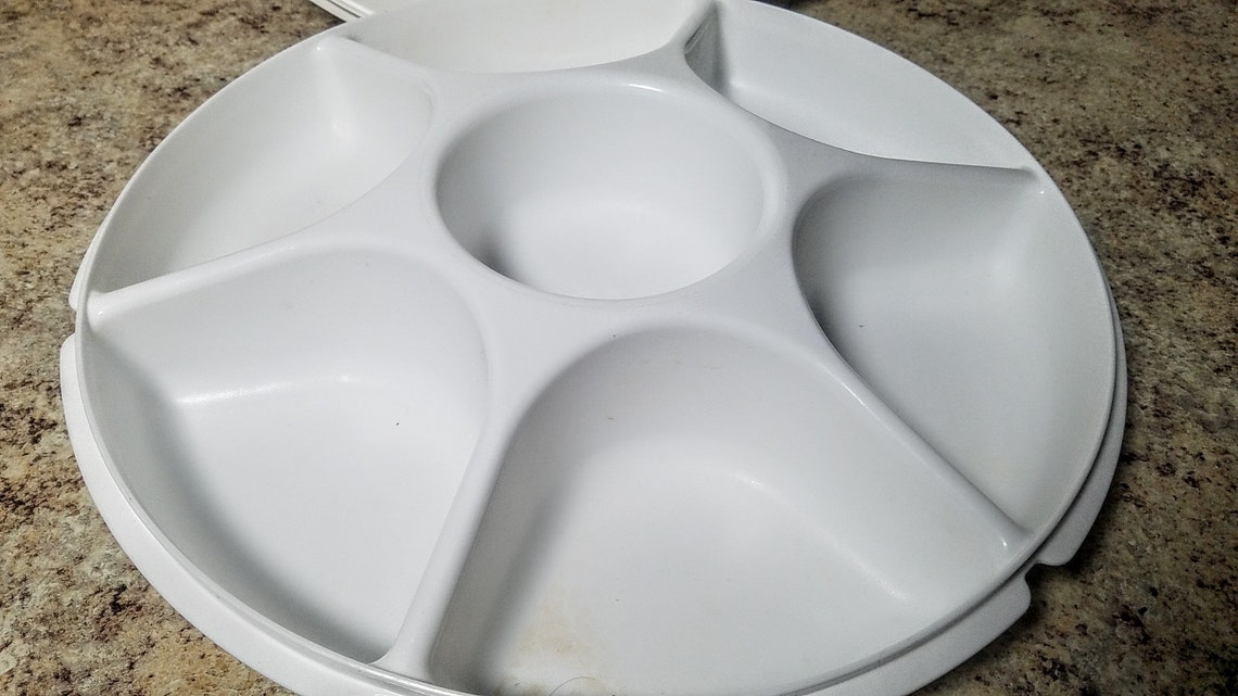Vintage Tupperware 1665 Serving Center Divided Vegetable | Etsy