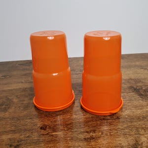 NEW Tupperware Tabletop Tumblers 12 Oz 350ml Cups Set of 2 Orange 2412 ...