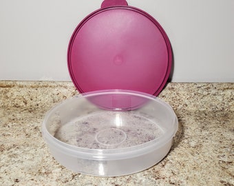 Tupperware 12 Round Cupcake Pie Taker Storage Container 242 Lid 2540 - Etsy