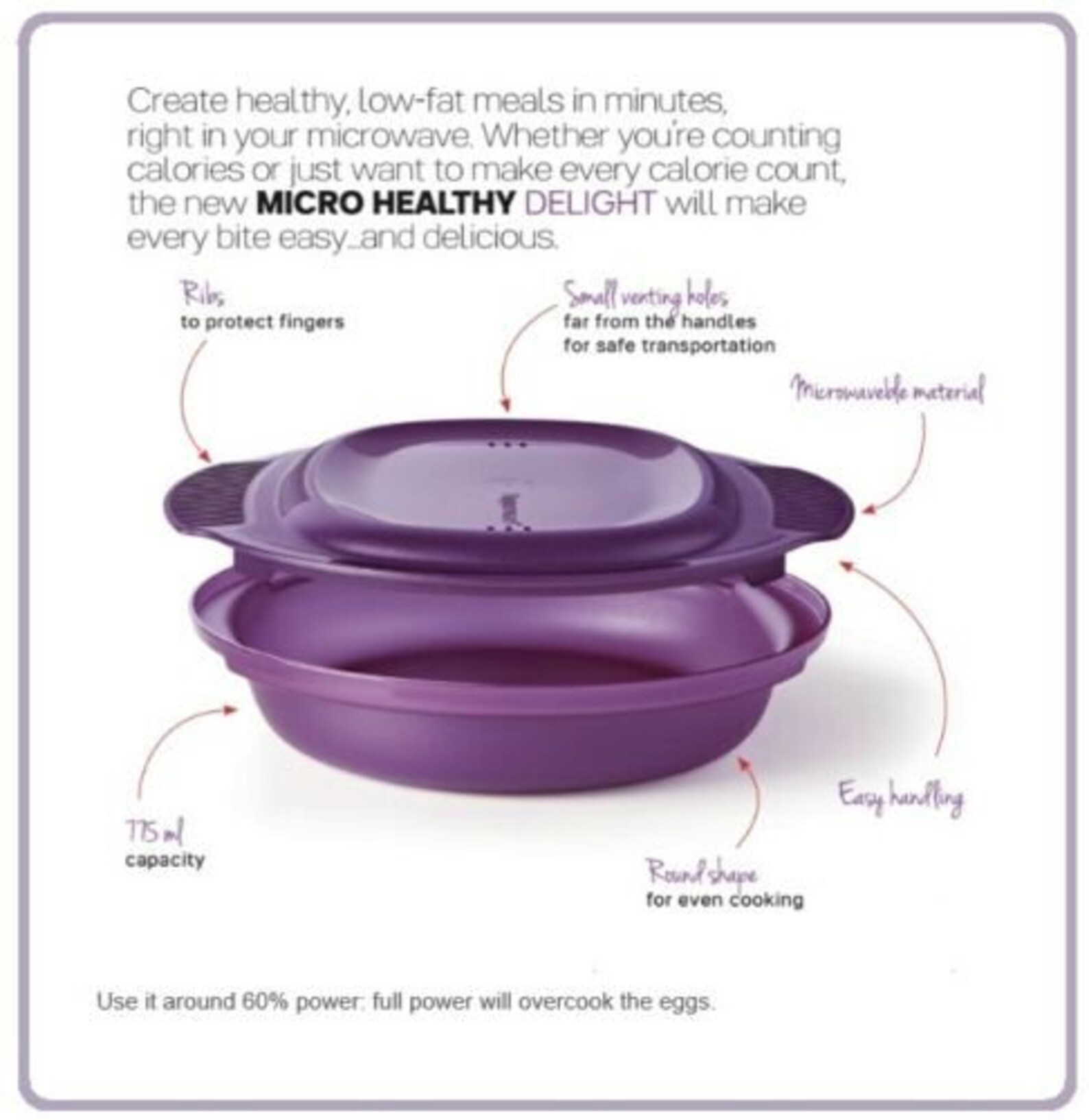 TUPPERWARE Large Microwave BREAKFAST MAKER Omelets Frittatas | Etsy