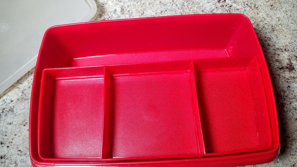 Tupperware Tuppercraft 3 Pc.divided Craft Hobby Container | Etsy