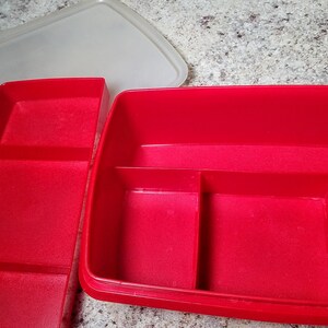 Tupperware Tuppercraft 3 Pc.divided Craft Hobby Container W/tray 767 ...