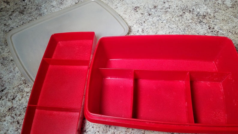 Tupperware Tuppercraft 3 Pc.divided Craft Hobby Container - Etsy