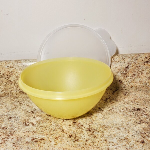 Tupperware Yellow Bowl - Etsy