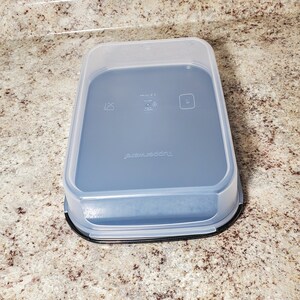 Tupperware Modular Mates Rectangle 1 Sheer Black Seal NEW 8.5 Cup 1608 ...