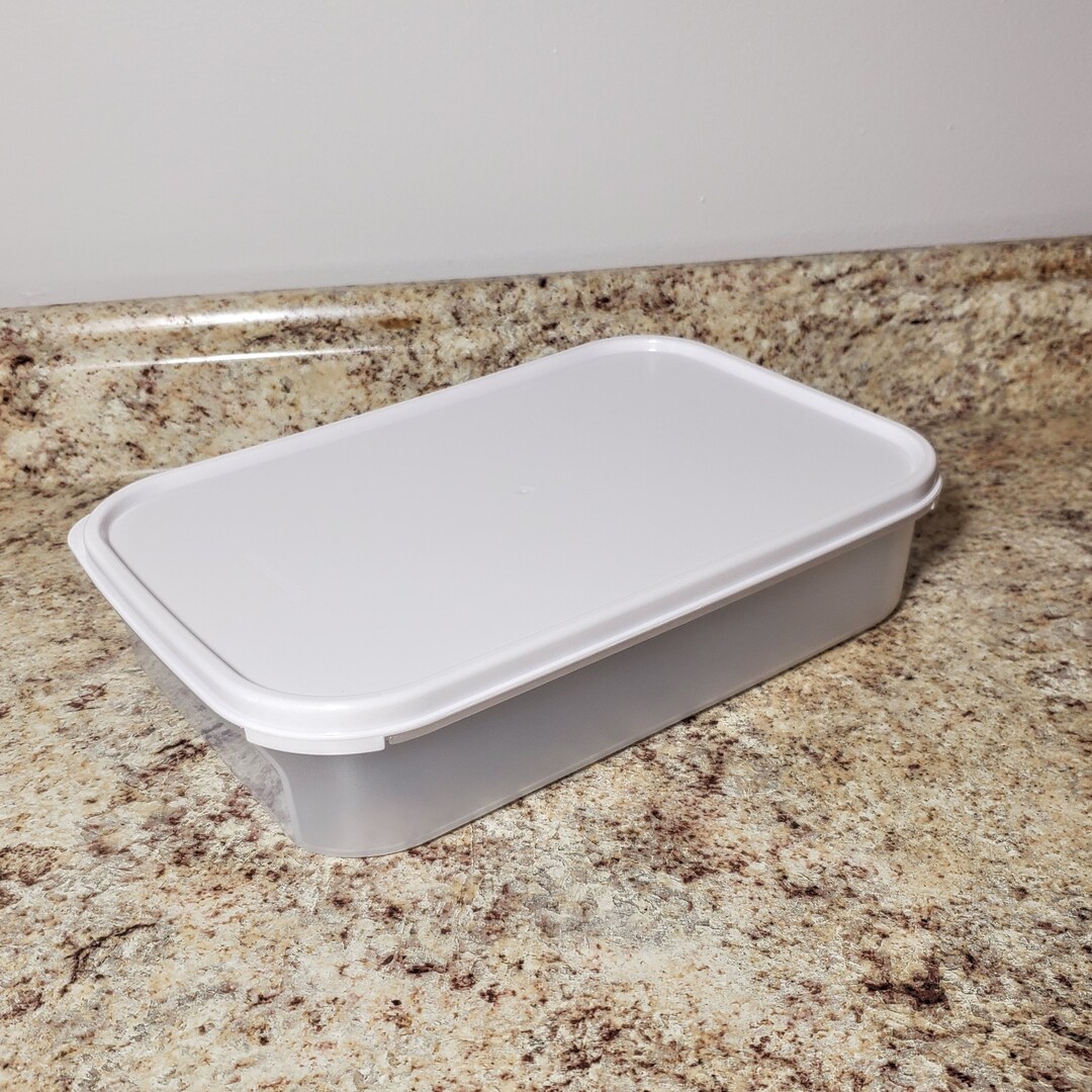 Tupperware Modular Mates Rectangle #1 Sheer White Seal NEW 8.5 Cup 1608 ...
