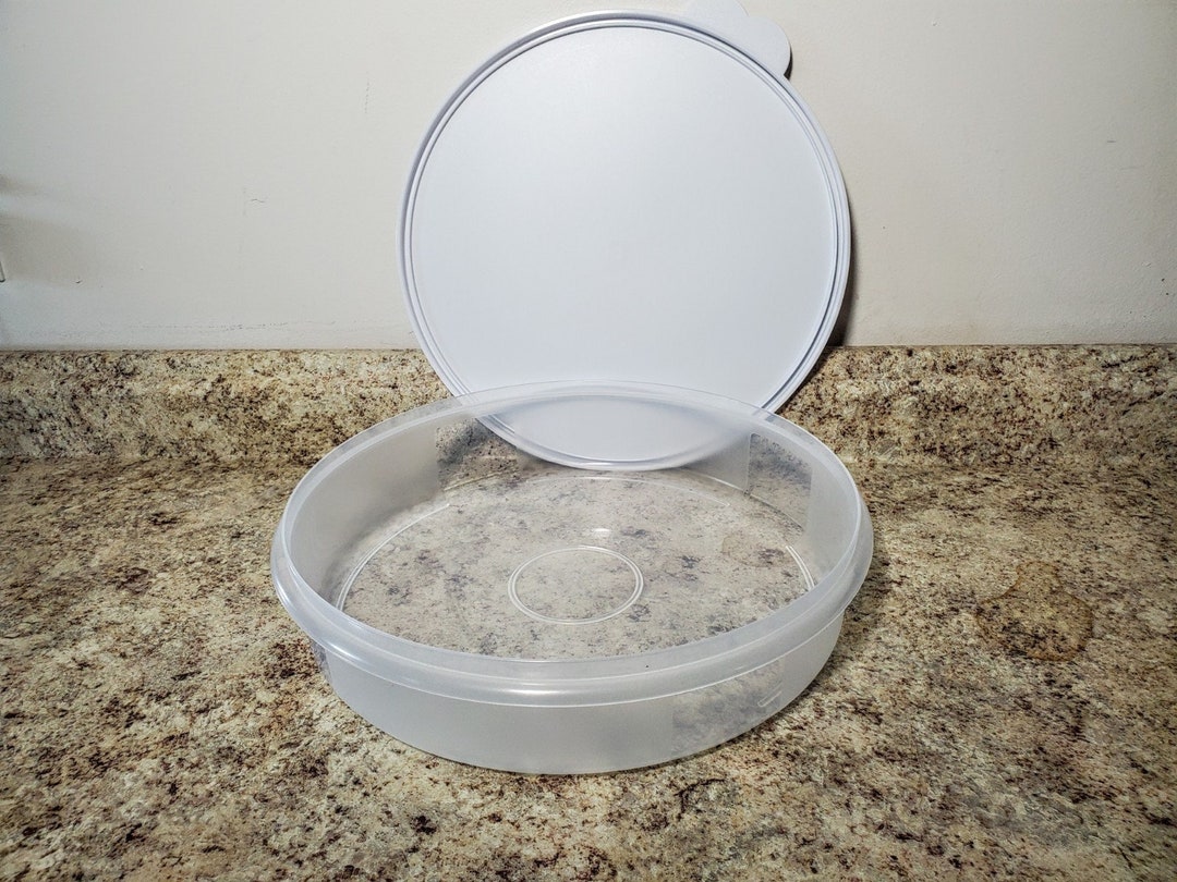 TUPPERWARE Freezersmart Round Container Pie Keeper White - Etsy