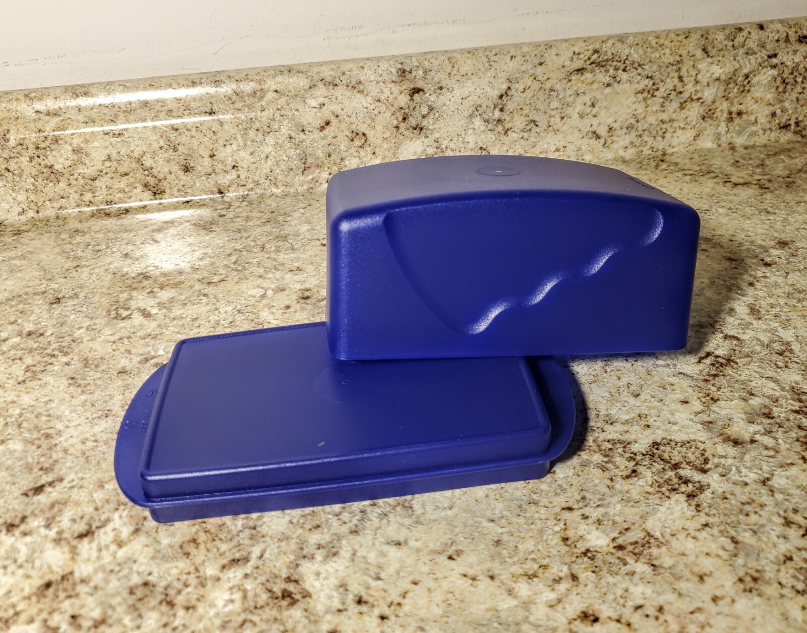 New Tupperware Butter or Cheese Dish 1 Pound Large Keeper Tokyo Blue ...