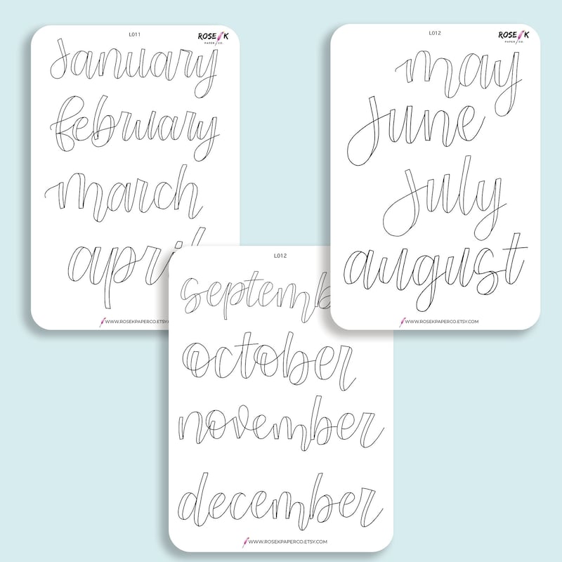July Calendar Headers - Etsy