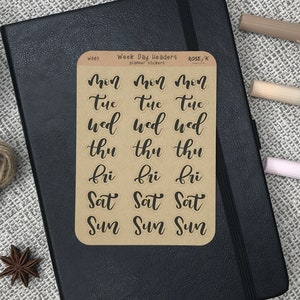 KRAFT Paper Decorative Text Stickers for Journals, Planners and Dot ...