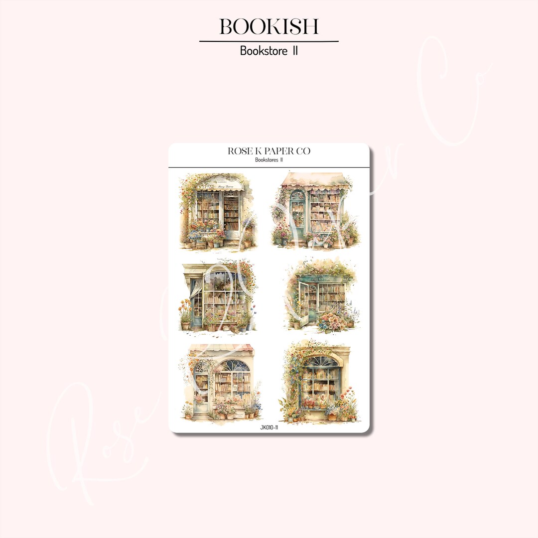 Bookstores II | Book Storefront | Reading Journal - Planner or Journal ...