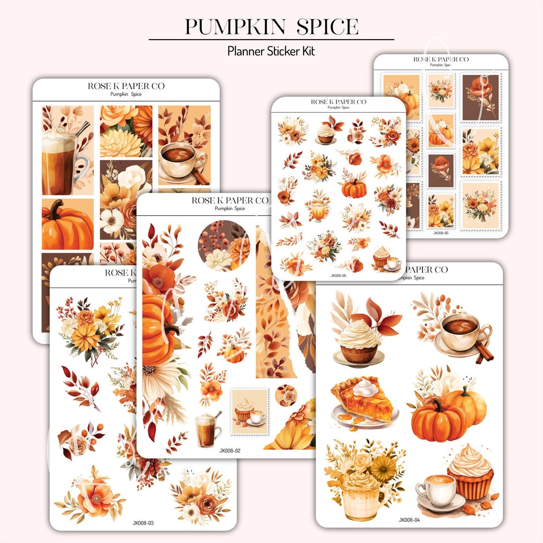 Journaling Kit - Pumpkin Spice | Journal Bullet Planner Sticker Kit ...