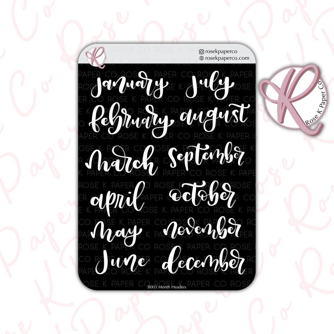 BLACK SCRIPT STICKERS on Black Paper for Blackout Notebooks and Dot ...