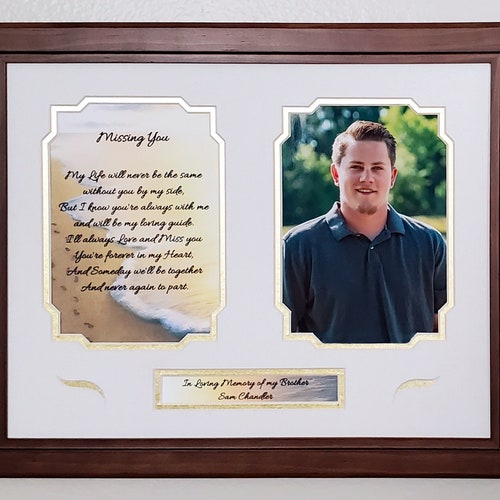 Brother Memorial Frame Brother Sympathy Gift in Memory - Etsy