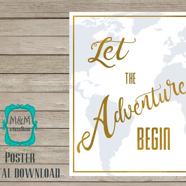 Let the Adventure Begin Poster - Etsy