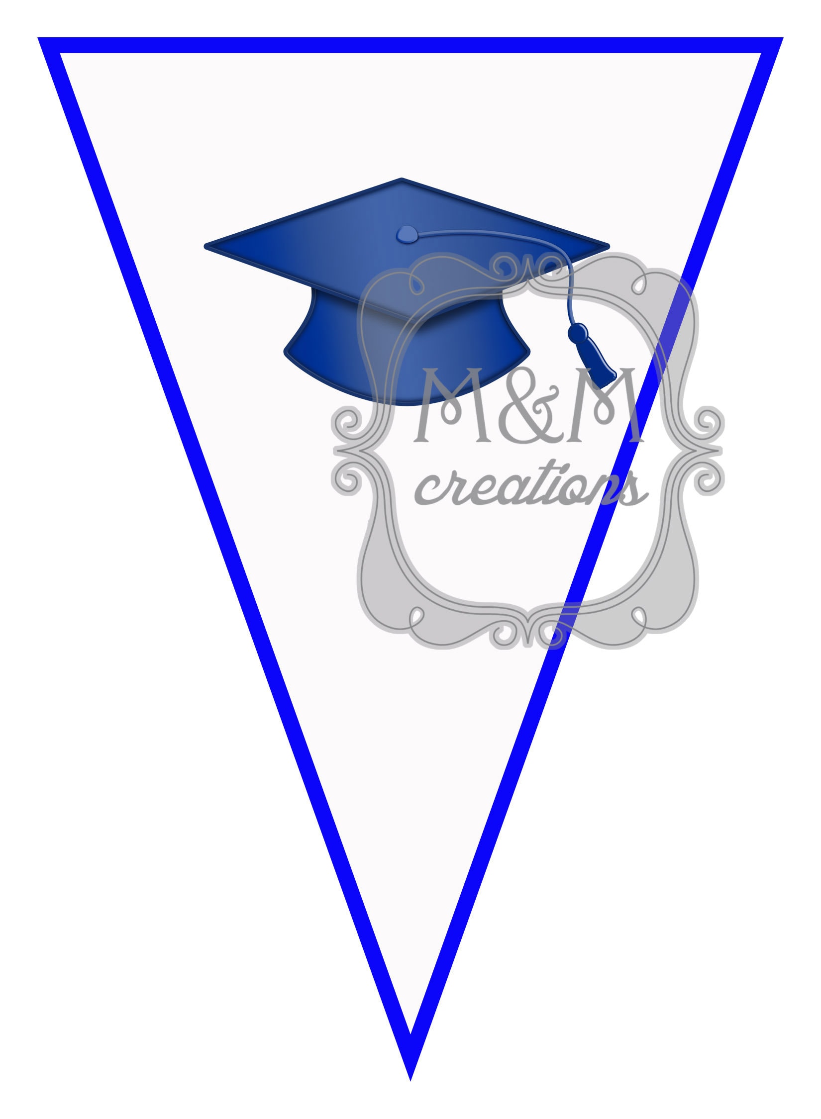 GRADUATION BANNER - Blue and White - Etsy
