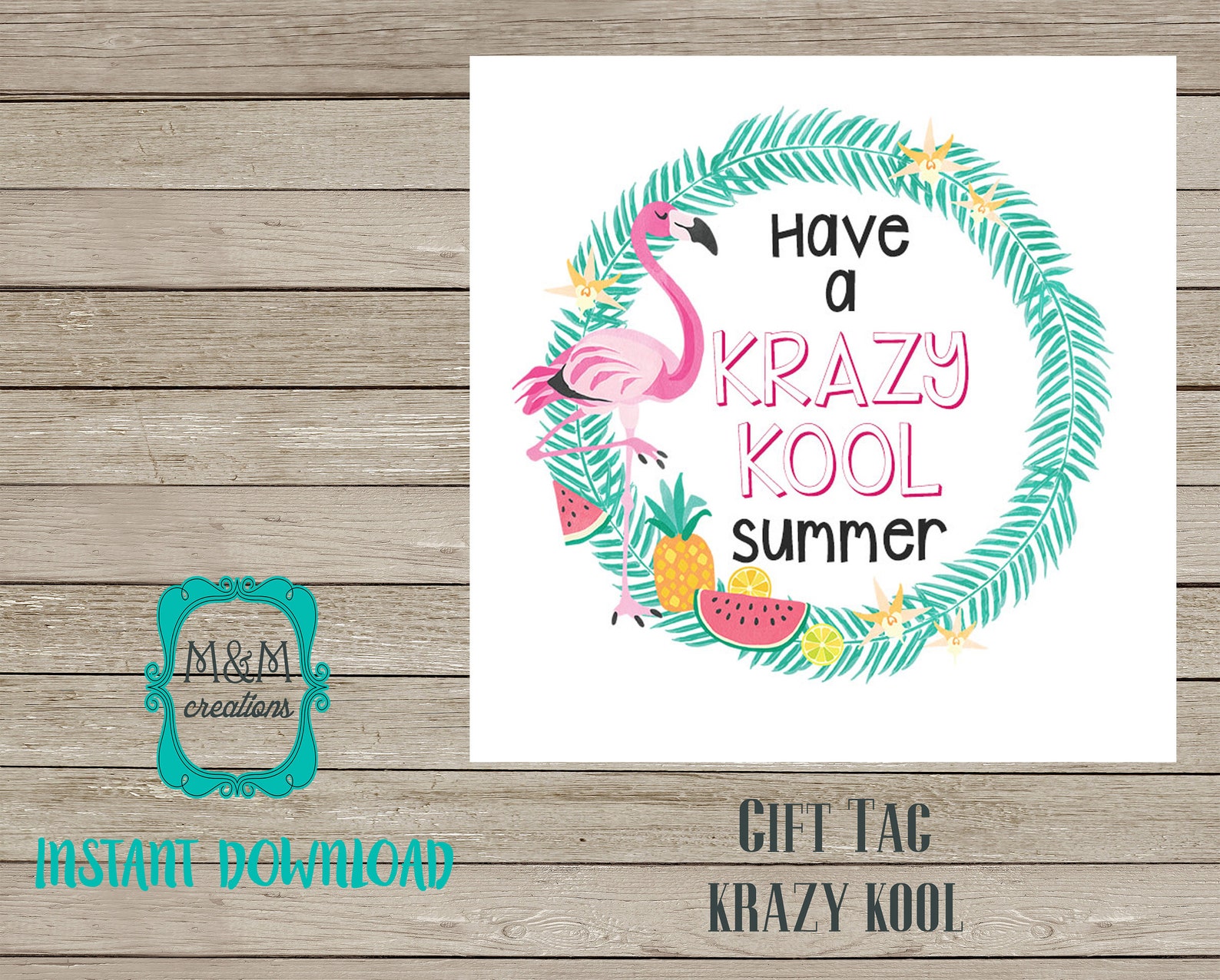 SUMMER GIFT TAG - Have a Krazy Kool Summer! - Etsy