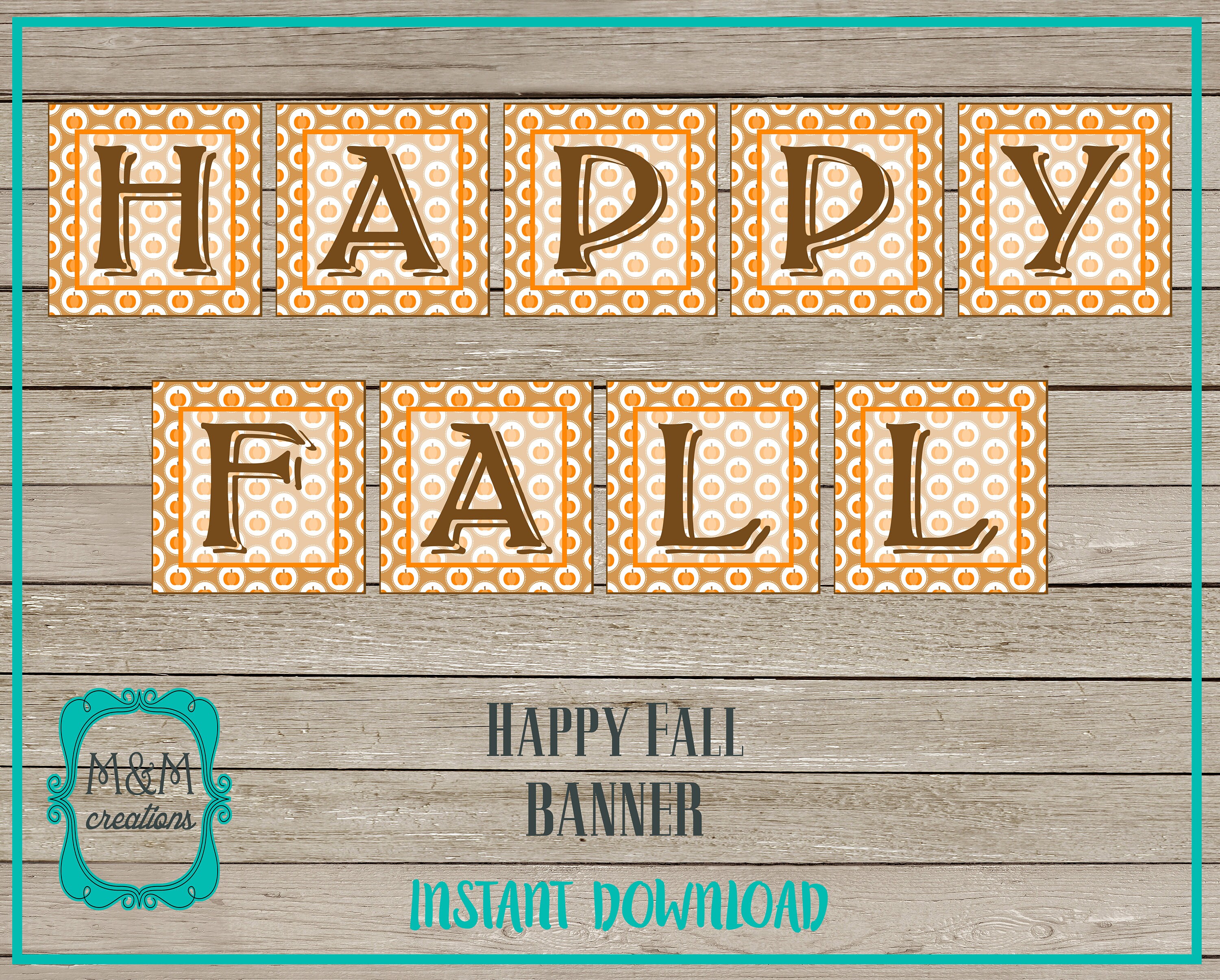 HAPPY FALL Digital Banner Instant Download - Etsy New Zealand