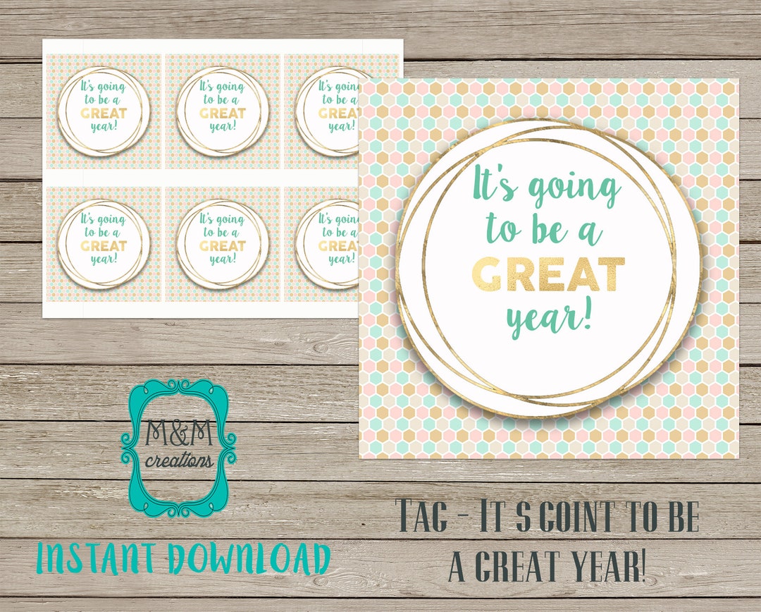 Teacher Gift Tag – "it's Going to Be a Great Year!" (digital Download ...