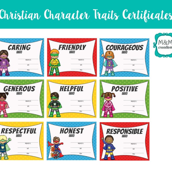 Christian Character Awards - Etsy