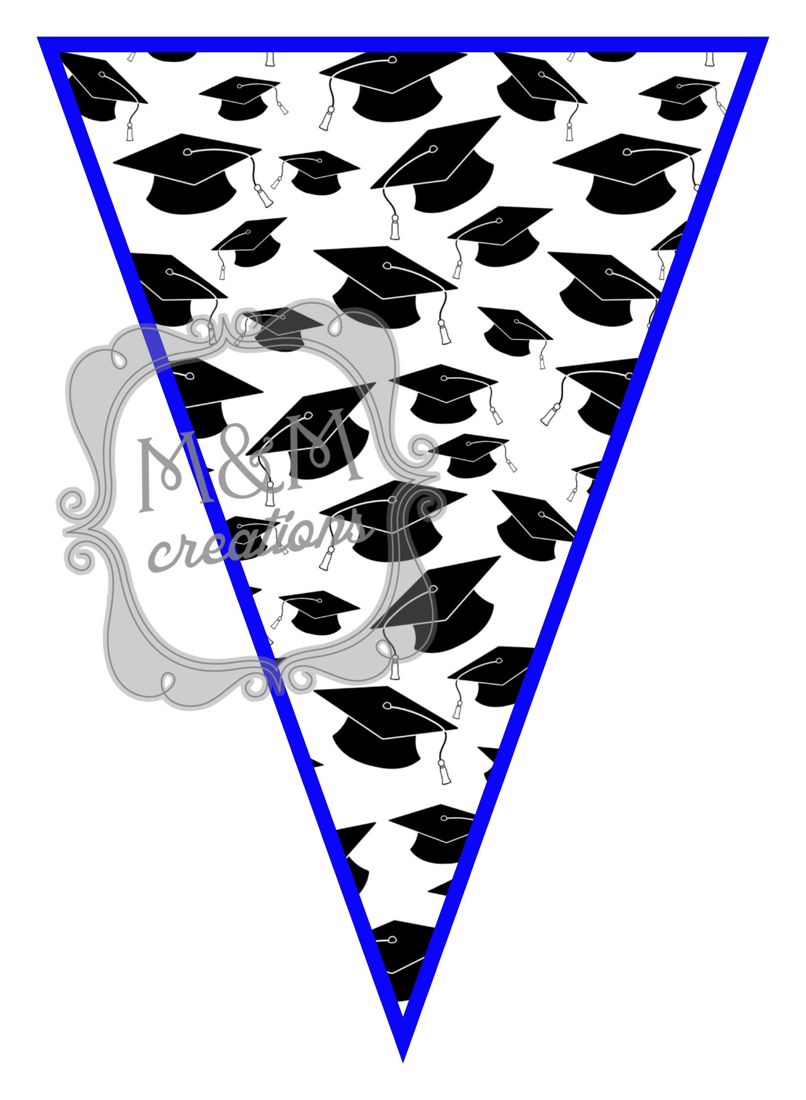 GRADUATION BANNER - Blue and White - Etsy