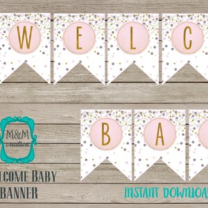 WELCOME BABY - Baby Shower Banner - Digital Instant Download - Etsy