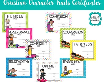 Christian Character Trait Certificates/awards - Super Hero Theme - Etsy
