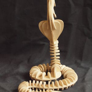 Snake 3D Wooden Model Puzzle Construction Kit - Etsy