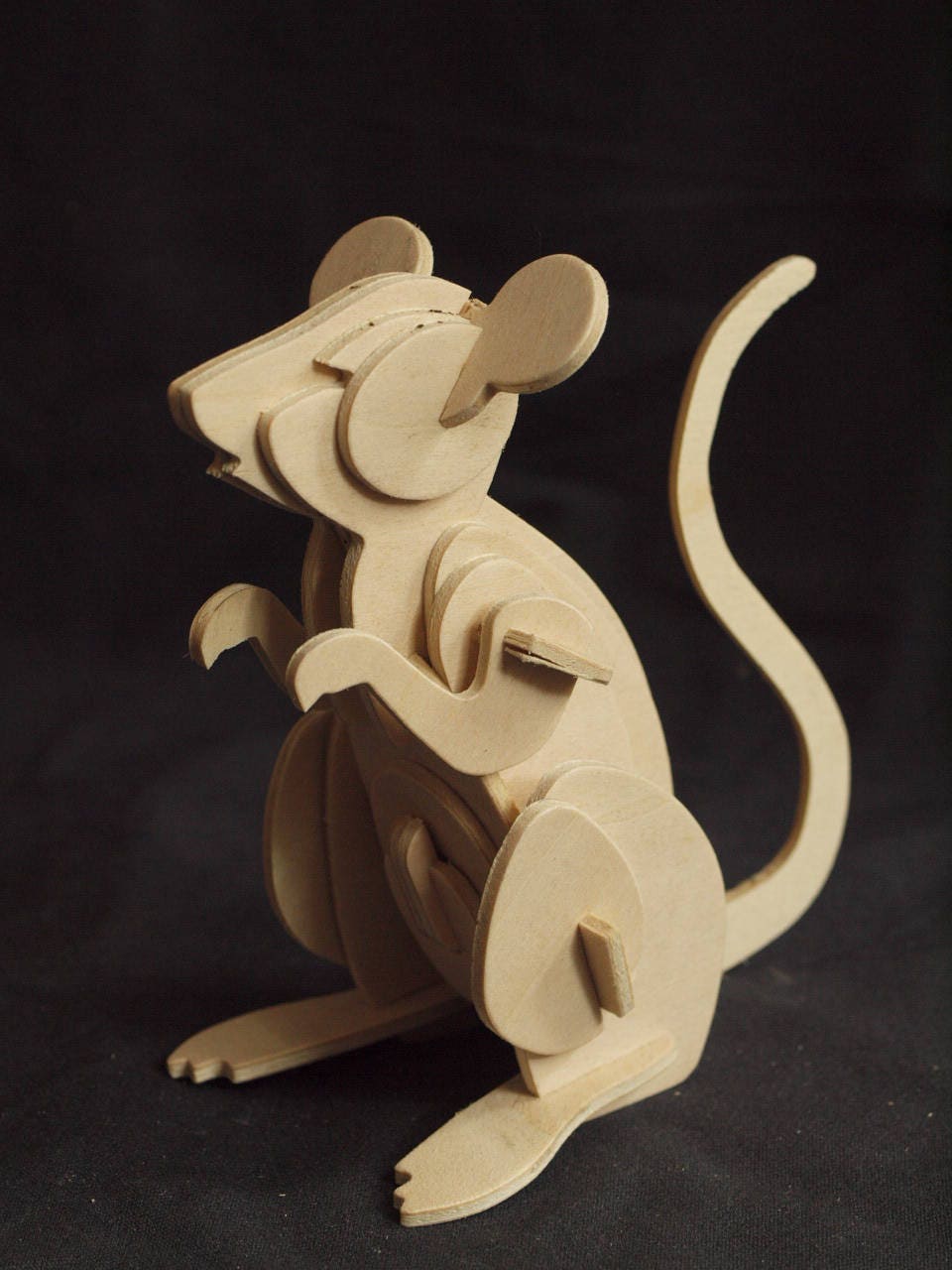 Mouse 3D Wooden Model Puzzle Construction Kit | Etsy
