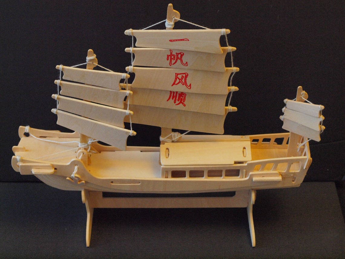 SAILING SHIP 3D Wooden Model Puzzle Construction Kit - Etsy