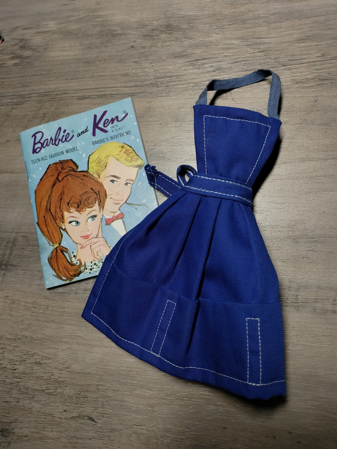 1960's Vintage Barbie MINT Blue Apron what's Cookin' PAK 1962, Mattel ...