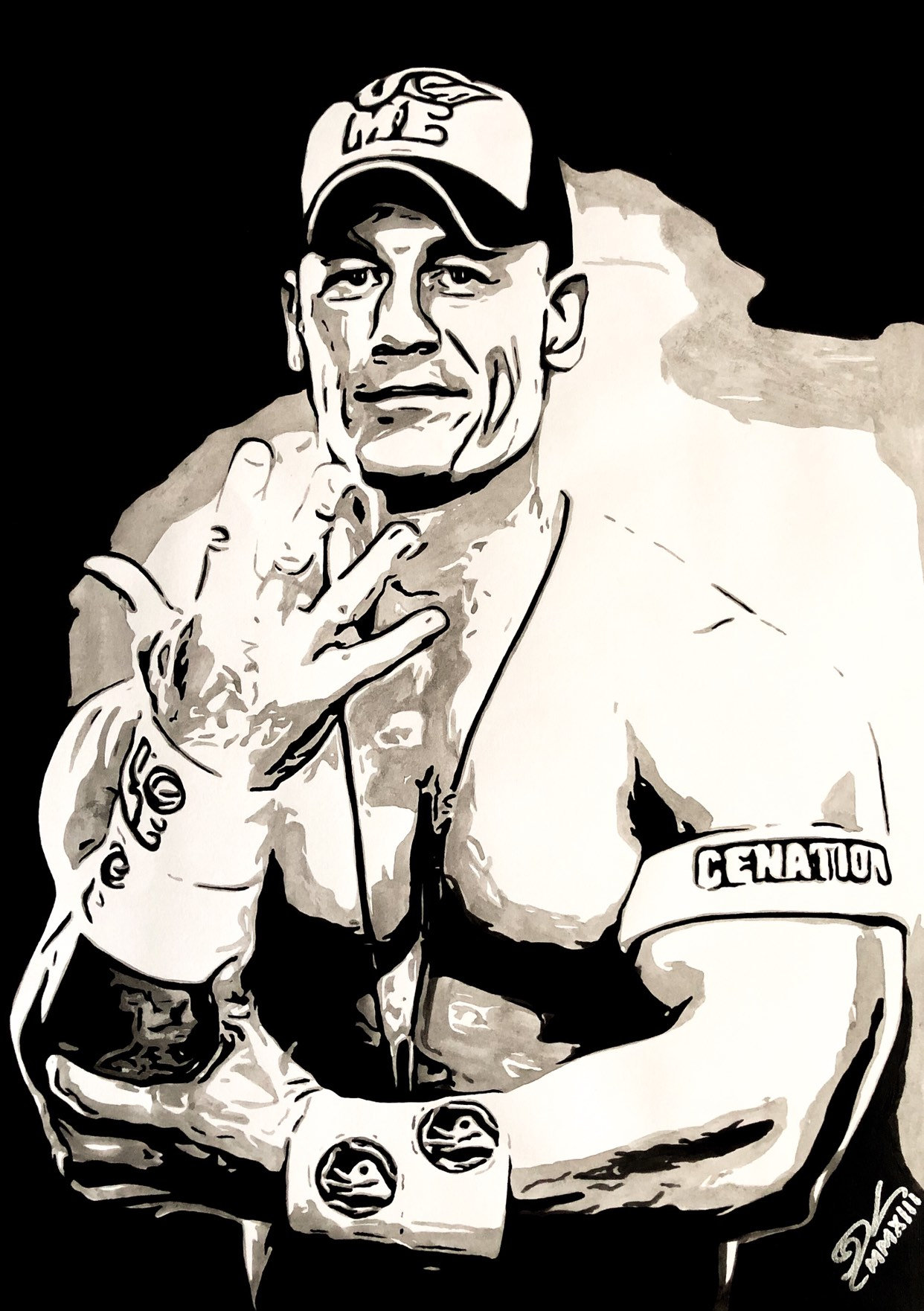 John Cena Drawing Step By Step