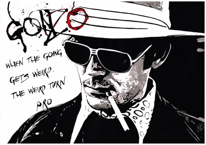 Gonzo - Hunter S. Thompson - Original Painting - Etsy
