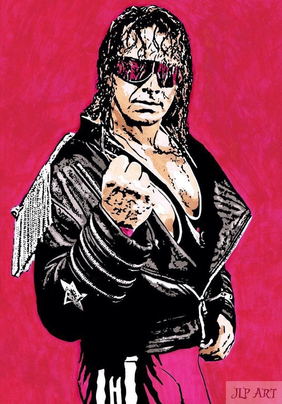 Bret Hart Original Painting | Etsy