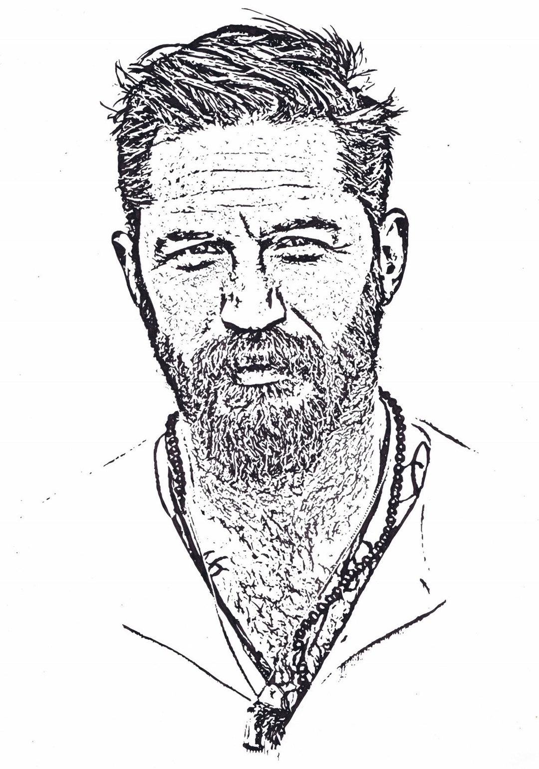 Tom Hardy - Original Ink Drawing - Etsy