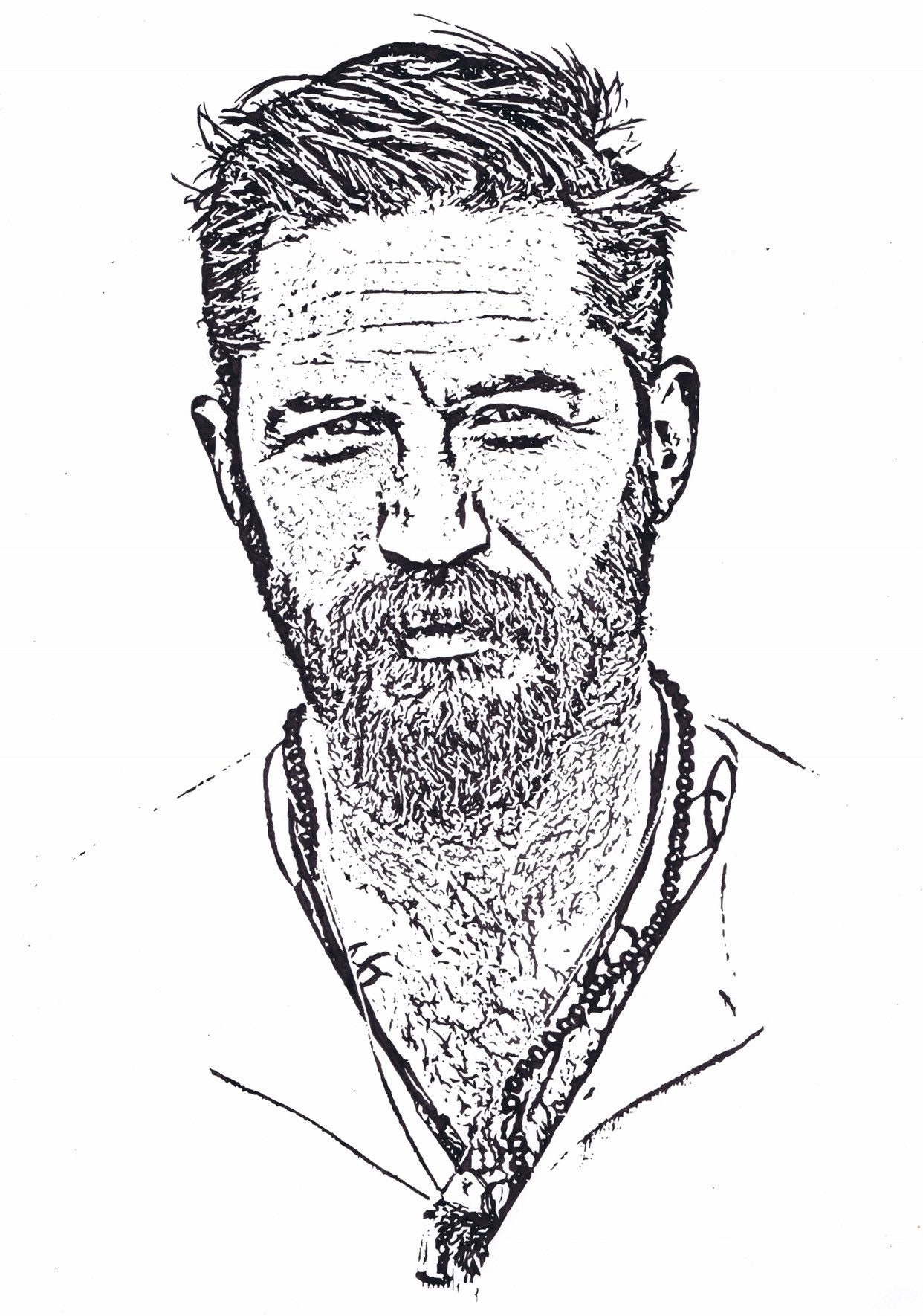 Tom Hardy Original Ink Drawing - Etsy