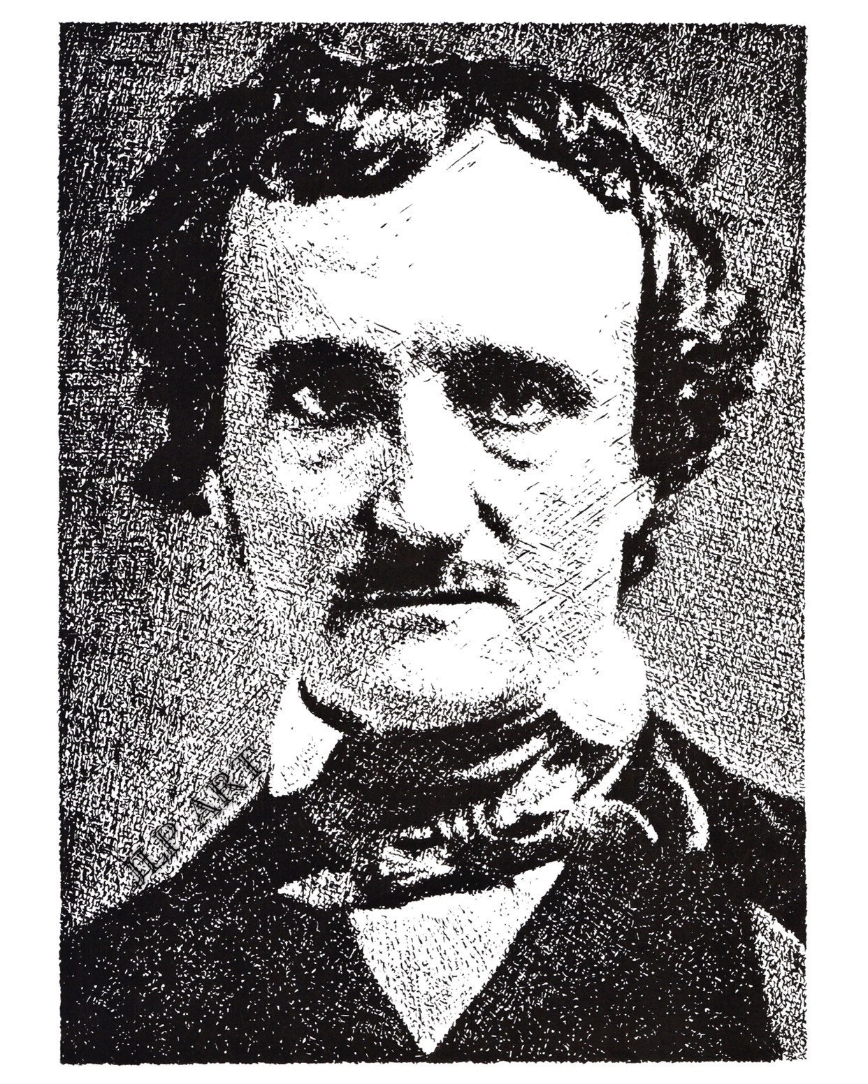 Edgar Allan Poe Ink Drawing - Etsy