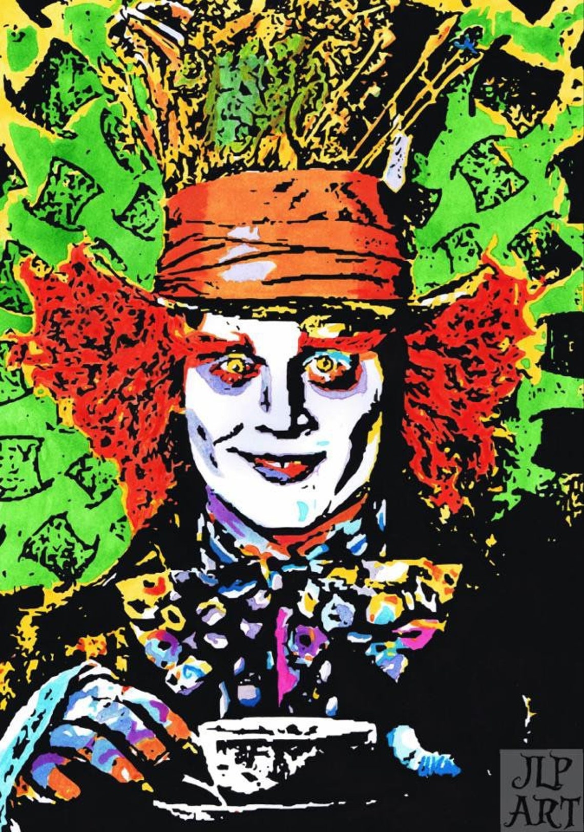 The Mad Hatter - Original Painting - Etsy