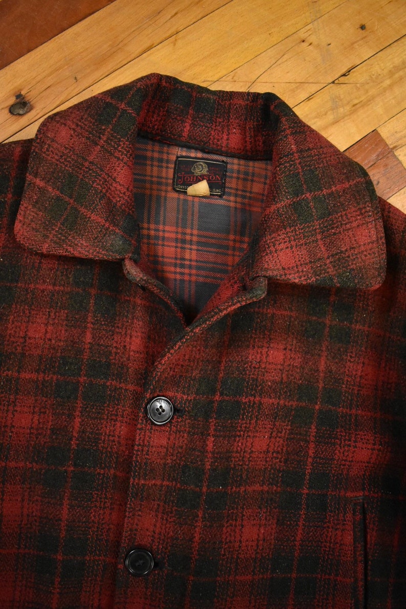 1940s Johnson Wool Size 42 Plaid Wool Hunting Coat Vintage - Etsy