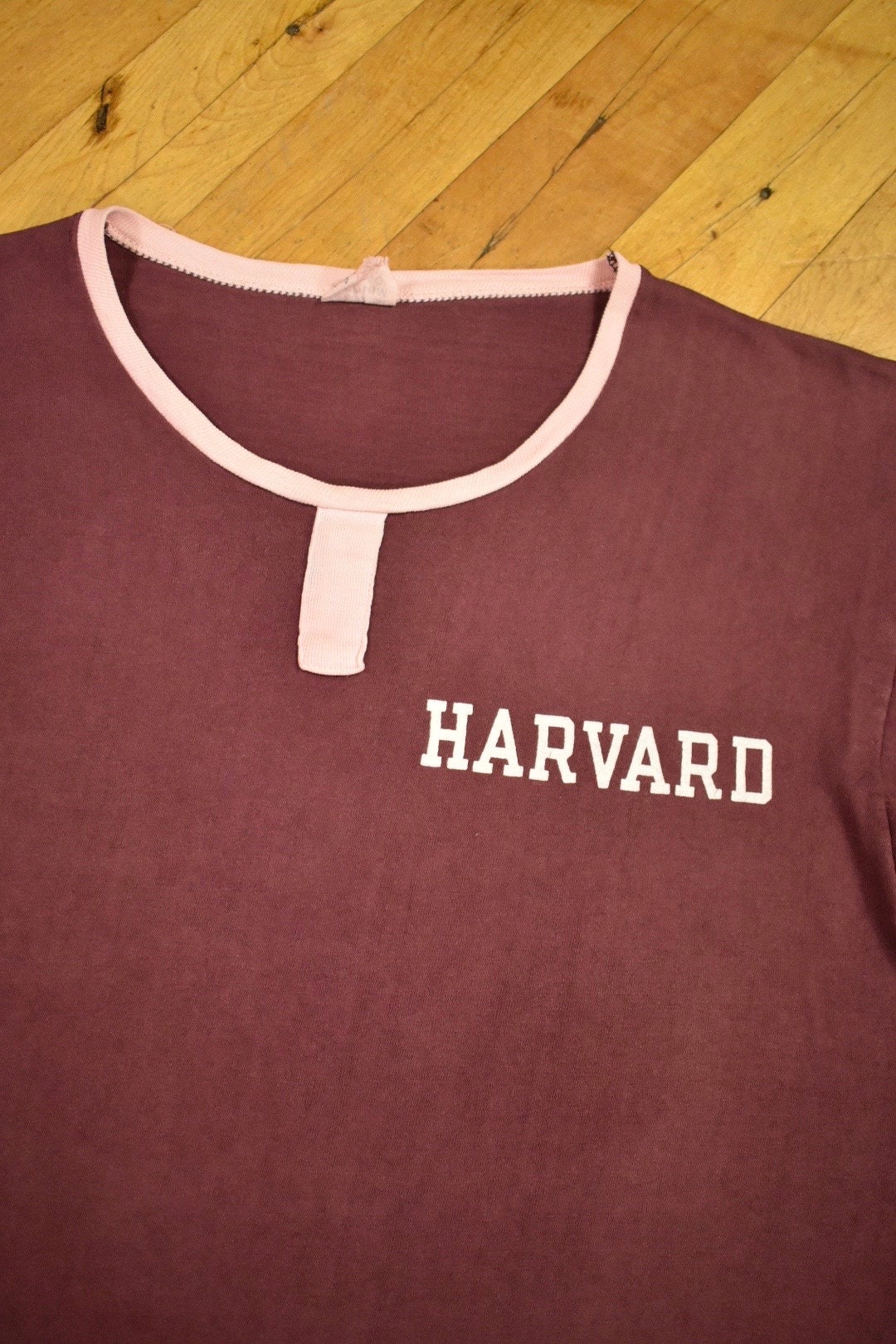60s Harvard University Rowing Tee Size Medium Ringer T-shirt Vintage ...