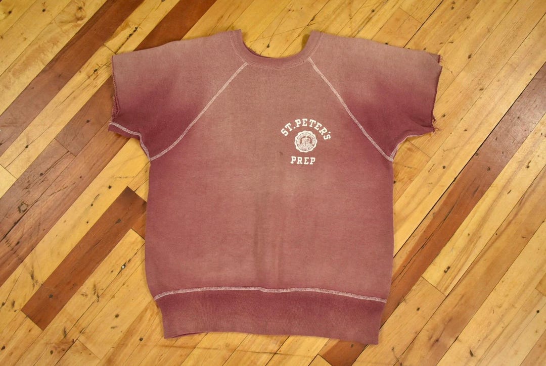 50s Sweatshirt Size Medium Vintage Cut-off Short Sleeve St. Peter’s ...