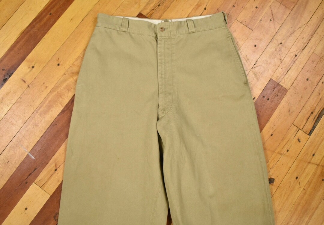 60s U.S. Military Khakis 32 X 30 Twill Pants Chinos Work Wear Vintage ...
