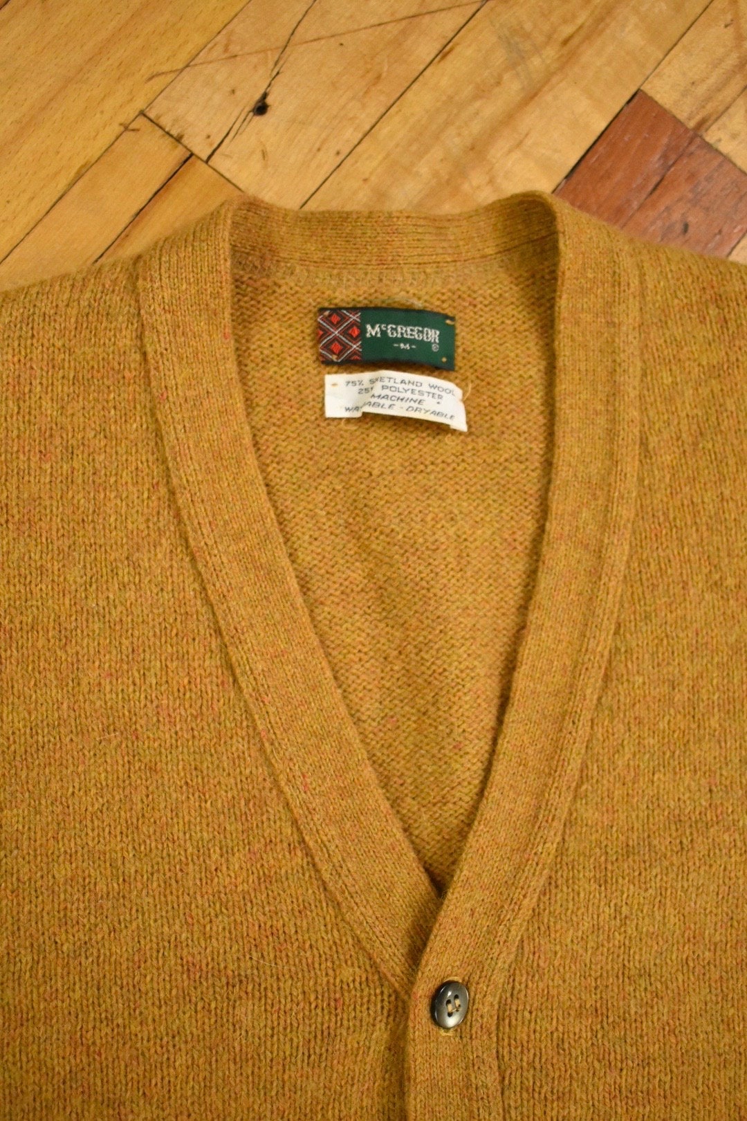 70s Mcgregor Cardigan Sweater Mens Size Small Vintage Wool Knitwear - Etsy