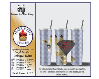 Watermelon 2 Rhinestone Template Pattern Graph for 20 Ounce - Etsy