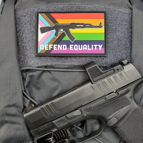AK-47 Defend Equality Progress Pride Flag PVC Patch With - Etsy