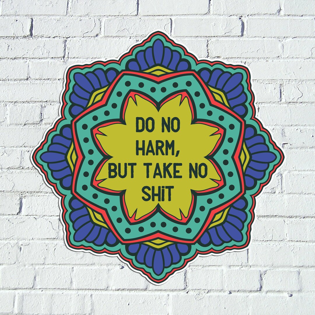 Do No Harm but Take No S*** Decal/sticker (sticker is Uncensored) - Etsy