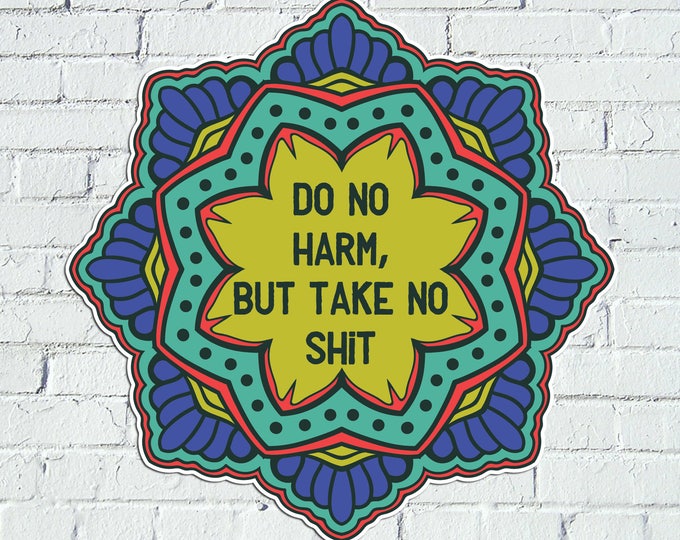 Do No Harm but Take No S*** Decal/sticker (sticker is Uncensored) - Etsy