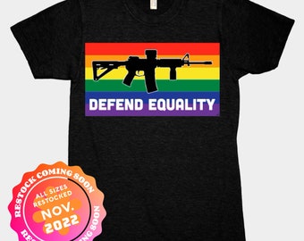 OG Defend Equality LGBTQ Gay Pride Flag and Rifle - Etsy