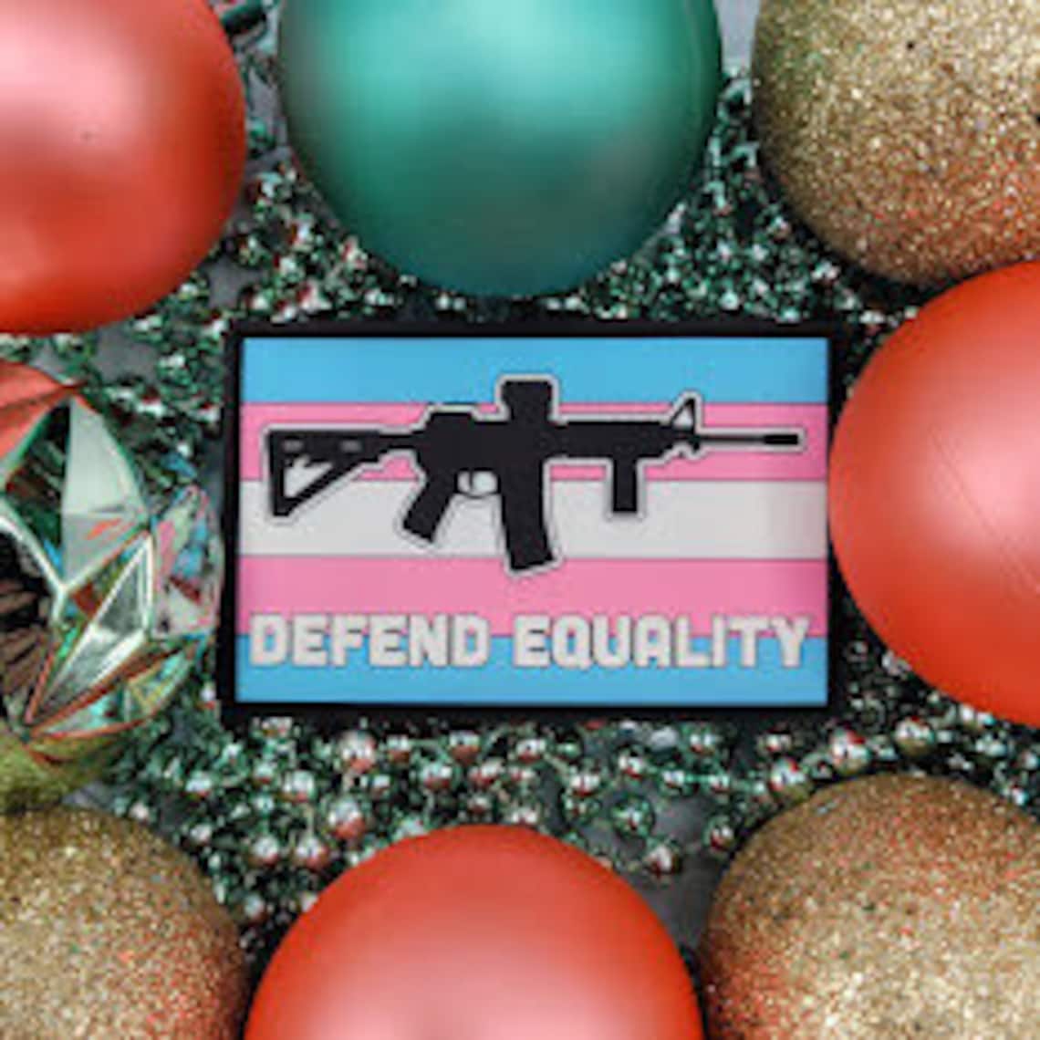 AR-15 Defend Equality Trans Pride Flag and Rifle PVC Patch - Etsy