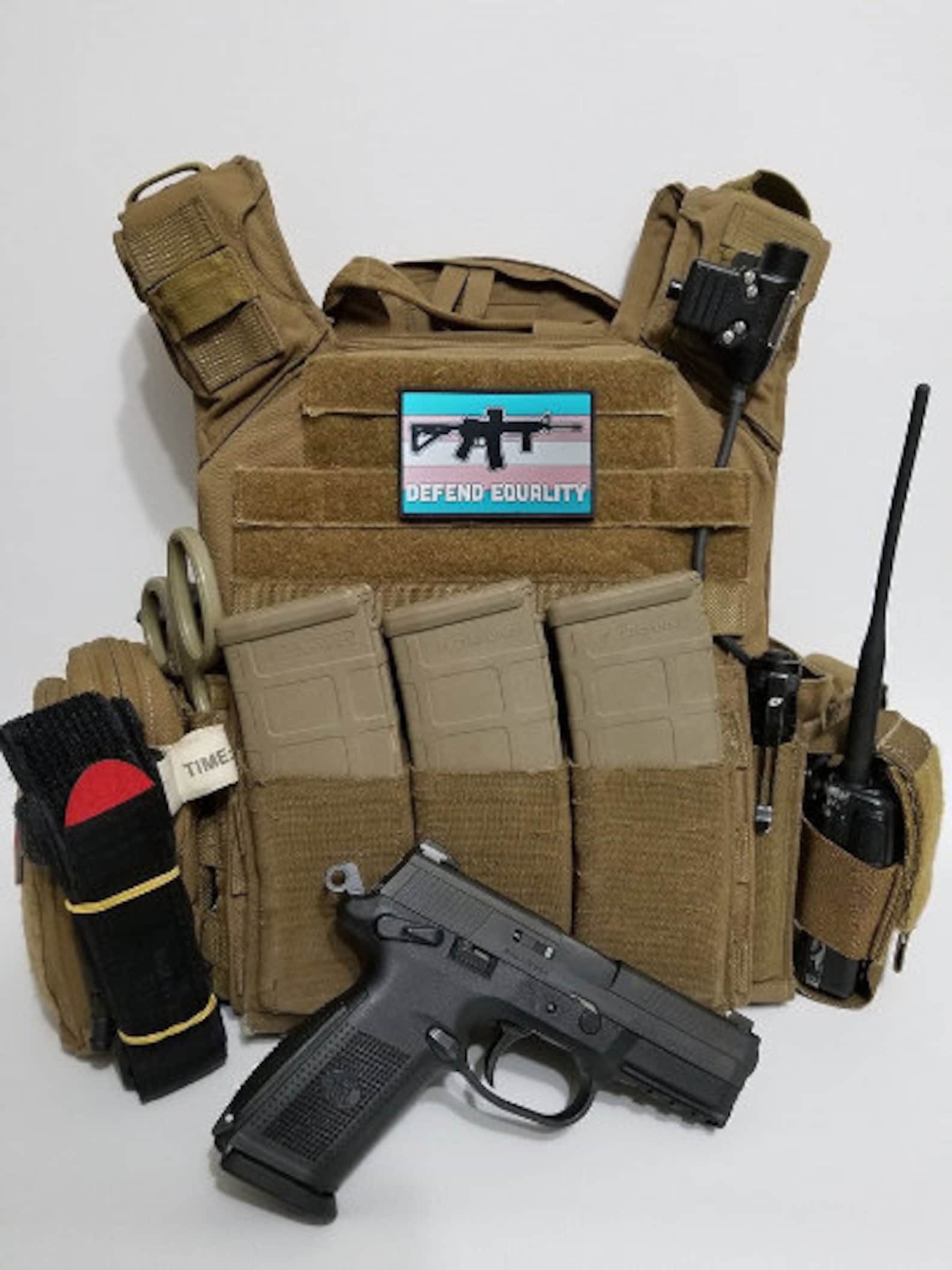 AR-15 Defend Equality Trans Pride Flag and Rifle PVC Patch - Etsy Hong Kong